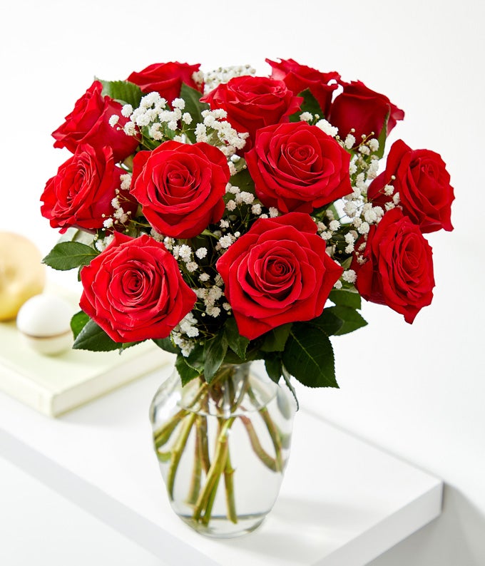 One Dozen Long Stemmed Red Roses at From You Flowers