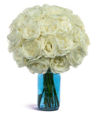 Two Dozen White Roses at From You Flowers
