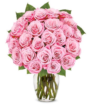 Two Dozen Pink Roses at From You Flowers