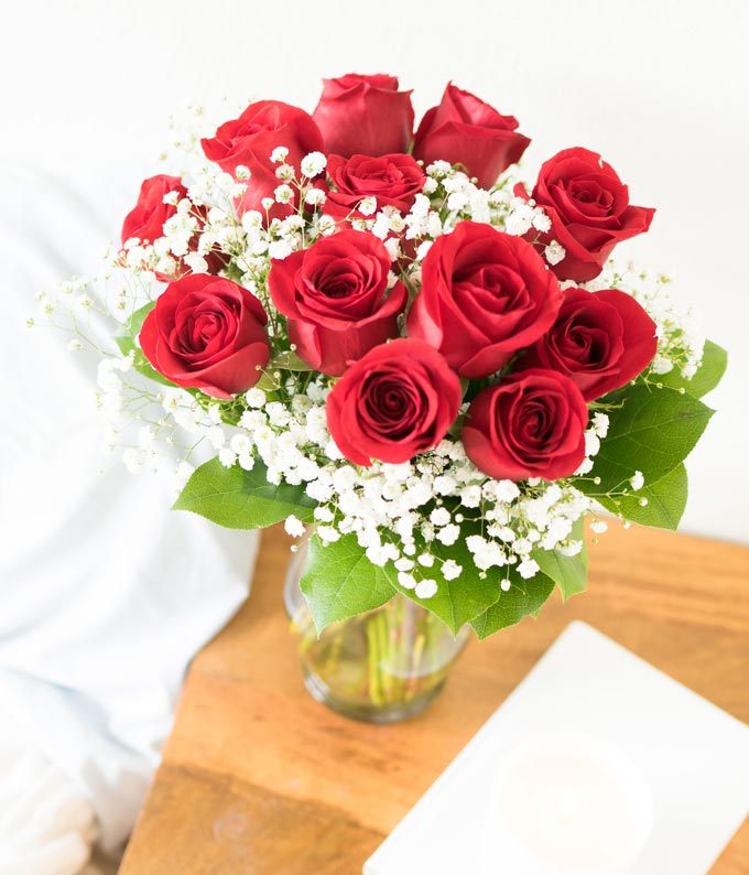 One Dozen Premium Long Stem Red Roses at From You Flowers
