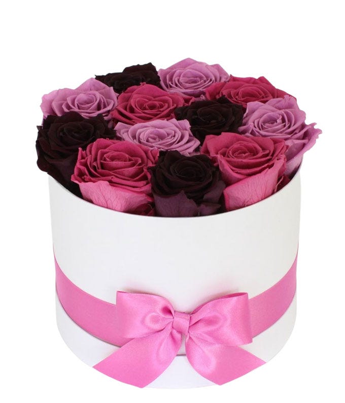 Luxury Dozen Preserved Purple Rainbow Roses at From You Flowers
