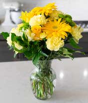 yellow flower display