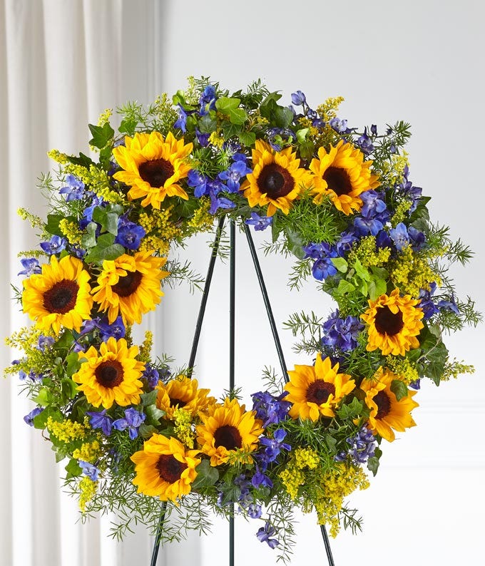 Bright Rays Wreath at From You Flowers