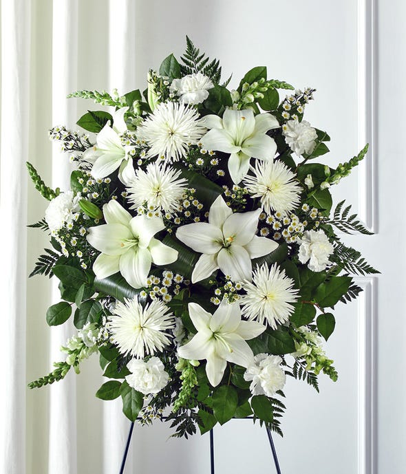 White Floral Standing Spray at From You Flowers