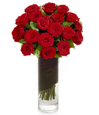 2-Dozen Red Roses in Vase at From You Flowers