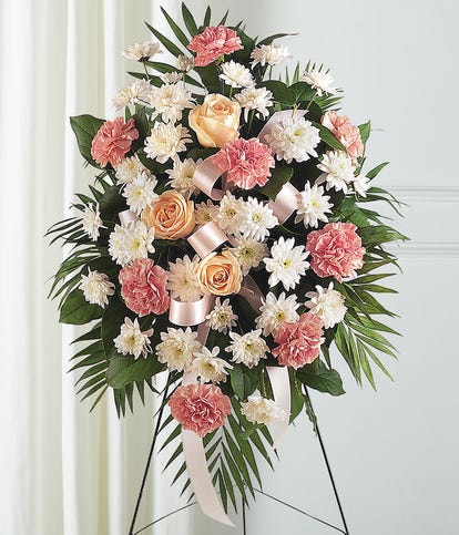 Pastel Floral Sympathy Standing Spray at From You Flowers