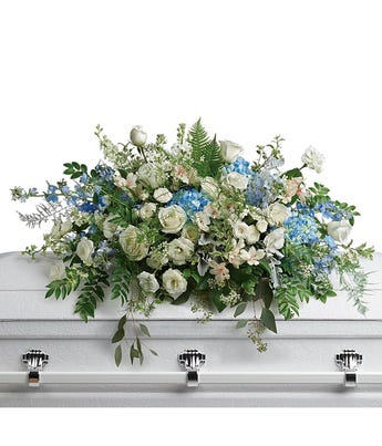 Blue Reflections Casket Spray at From You Flowers