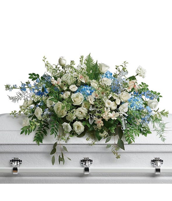 Blue Reflections Casket Spray at From You Flowers
