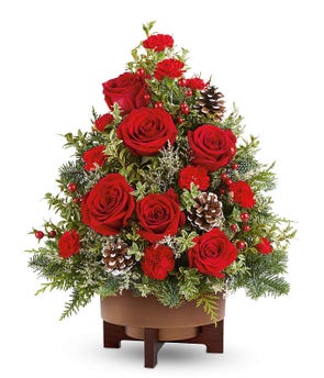 Rose & Pine Holiday Tree at From You Flowers