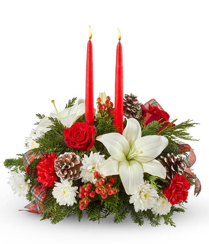 Festive Evergreen Centerpiece at From You Flowers