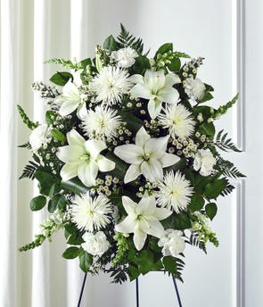 White Floral Standing Spray at From You Flowers