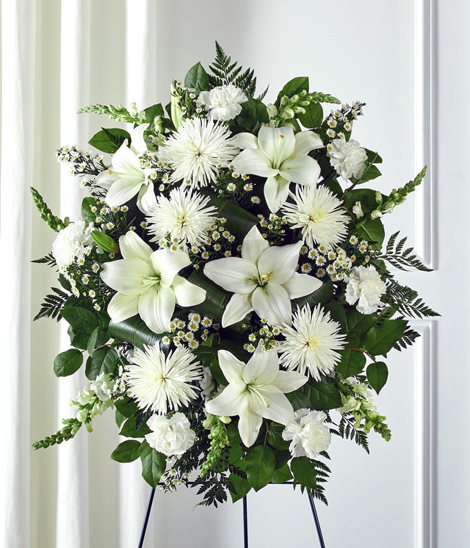 White Floral Standing Spray at From You Flowers