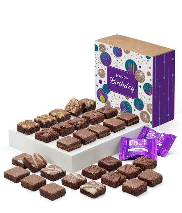 Happy Birthday30 Fairytale Brownie Morsels at From You Flowers