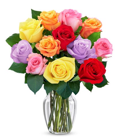 Mixed Roses | One Dozen Roses | FromYouFlowers